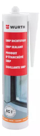 Герметик гібридний віконний Wurth SMP 290 мл, чорний (0893350803)